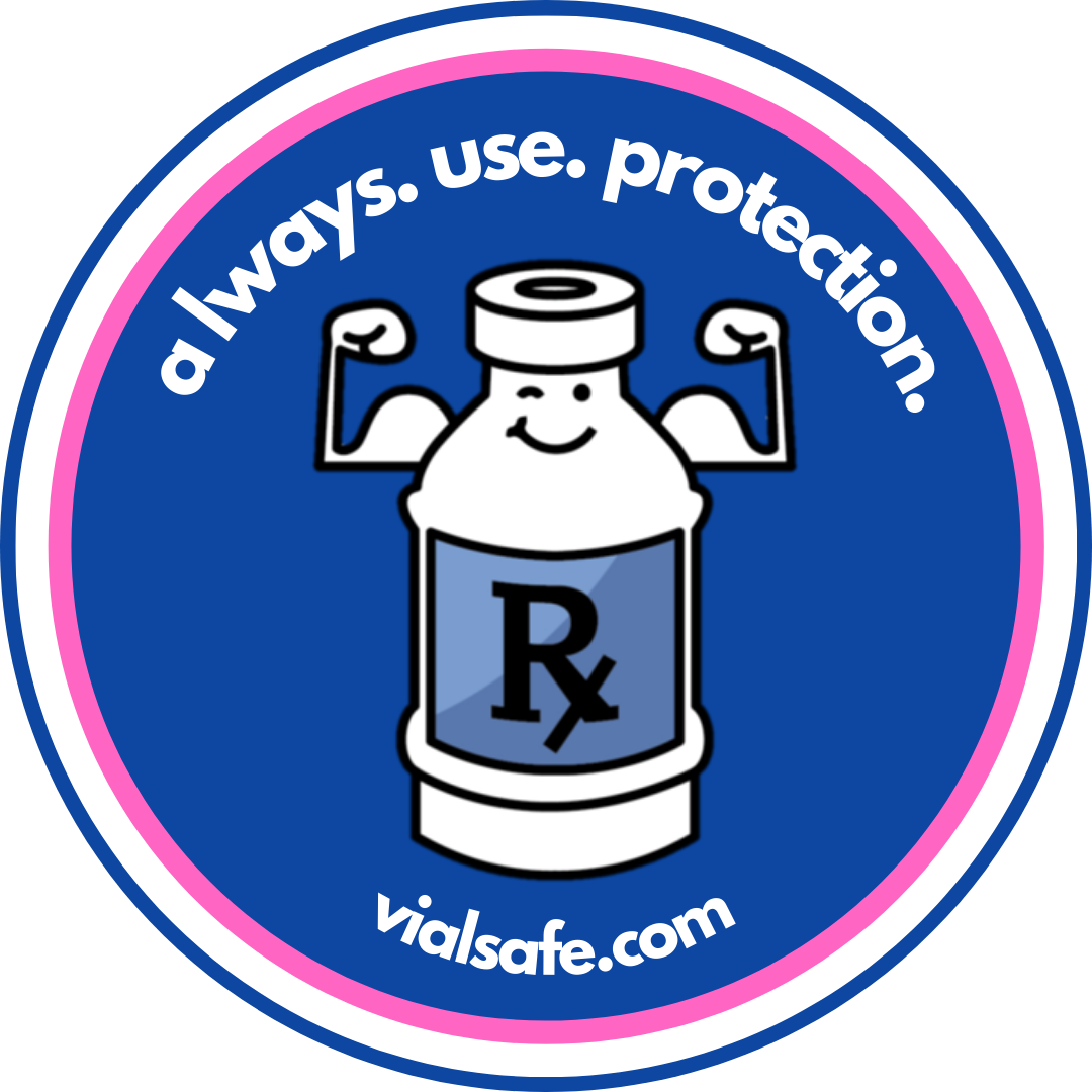 Vial Safe® "Always Use Protection" Magnets (2-Pack)